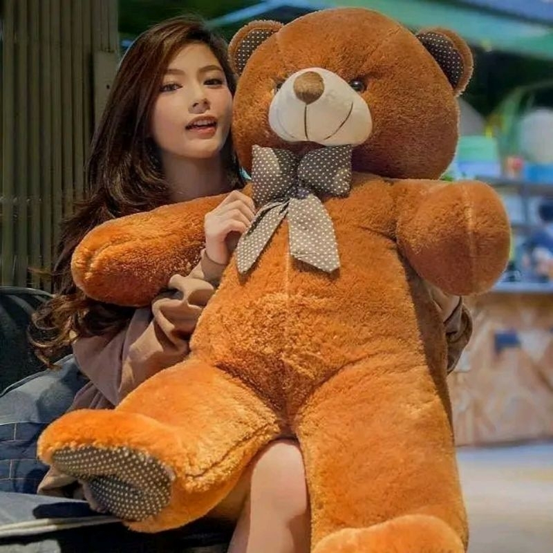 Jual boneka beruang Teddy bear jumbo Boba Rainbow salur abstrak ...