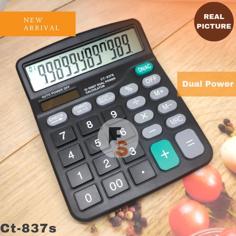 Jual Kalkulator Calculator Dagang Dekstop Kinci 837 12 Digit Chek Ulang ...