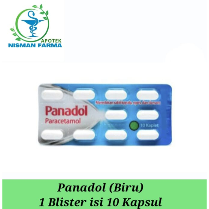 Jual Panadol Biru 1 Blister isi 10 Cap / Demam / Paracetamol / Nyeri ...