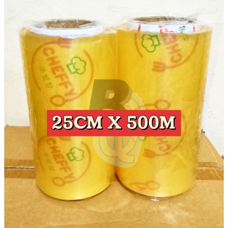 Jual PLASTIK WRAPPING CHEFFY UK 25CM X 500M | Shopee Indonesia