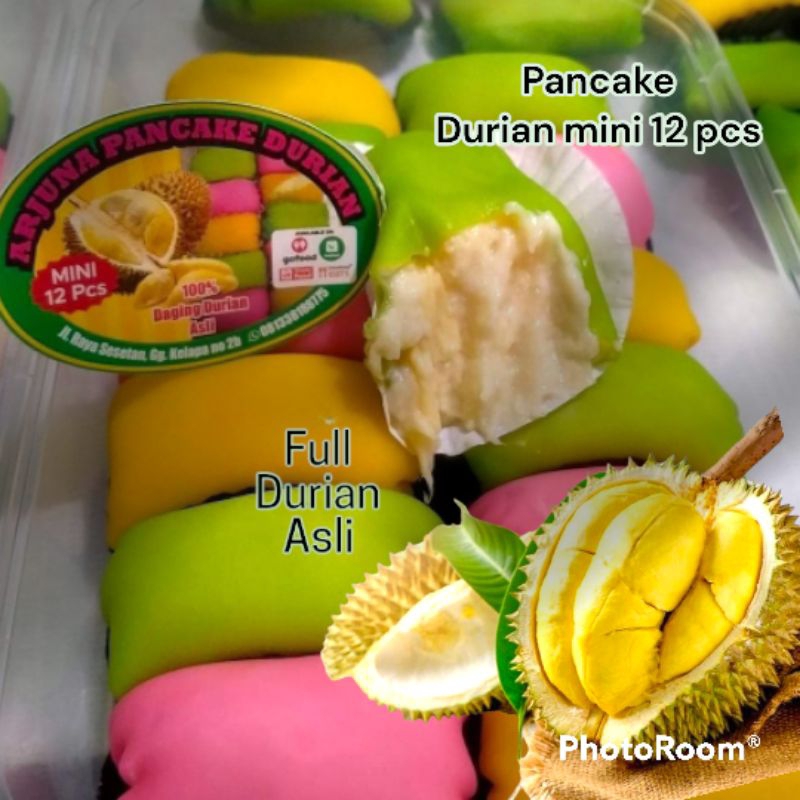 Jual PANCAKE DURIAN MINI 12 PCS DARI DAGING DURIAN ASLI DENGAN SEDIKIT ...