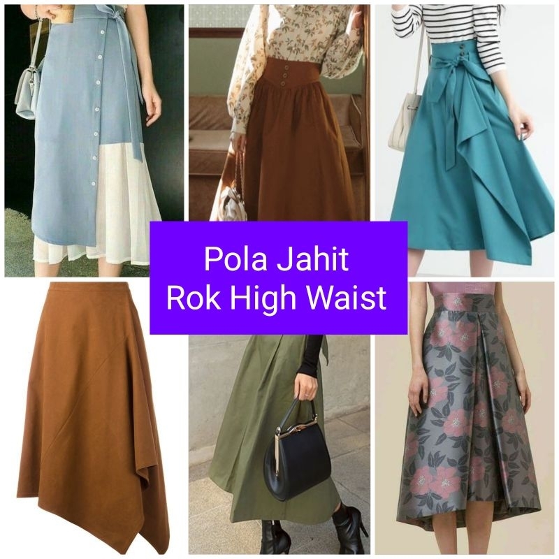 Jual Pola Jiplak/Jahit Instan Rok High Waist | Shopee Indonesia
