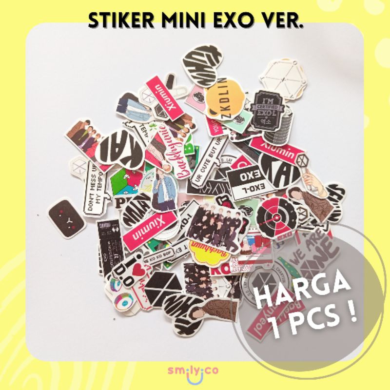 Jual Stiker Mini KPOP EXO Bahan Vinyl Glossy Waterproof - Stiker Kpop ...