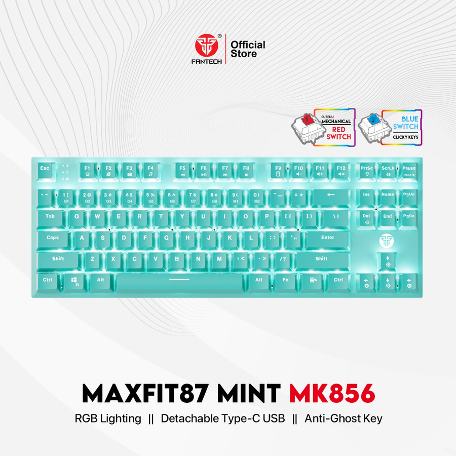 Jual Fantech MINT EDITION MAXFIT87 MK856 Mechanical Keyboard Gaming ...