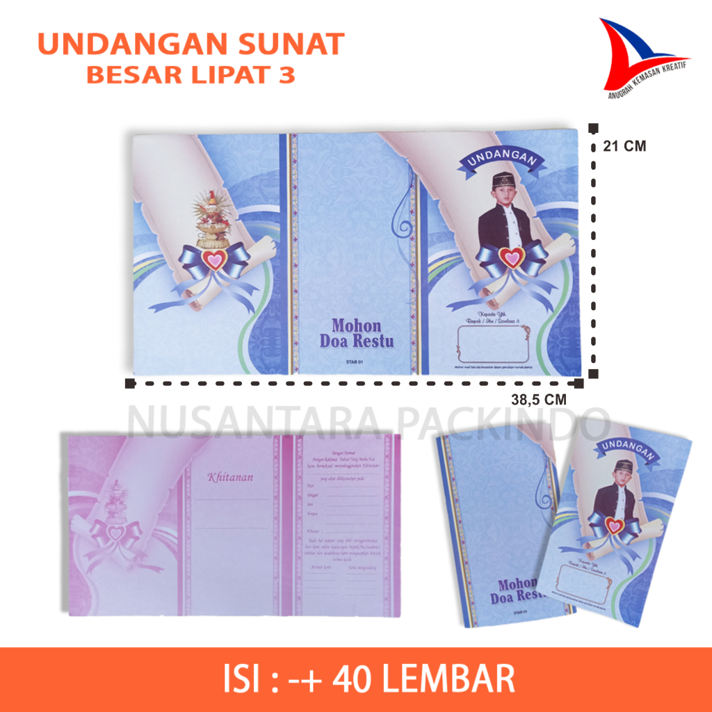 Jual Undangan Khitan Jadul Lipat 3 / Undangan Sunat | Shopee Indonesia