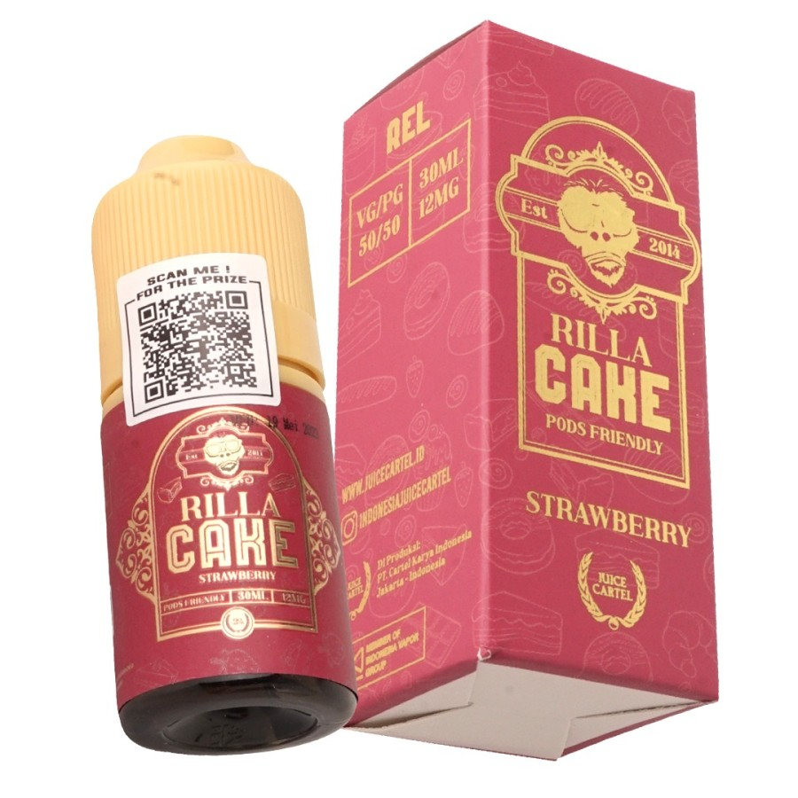 Jual Liquid Vape Vapor Rilla Cake Strawberry V2 Pods Friendly 30ML By ...