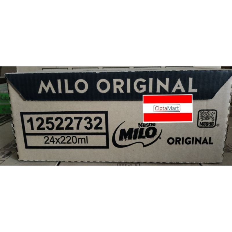 Jual Nestle Milo Kaleng Original 24 x 220 ml ( 1 dus ) | Shopee Indonesia