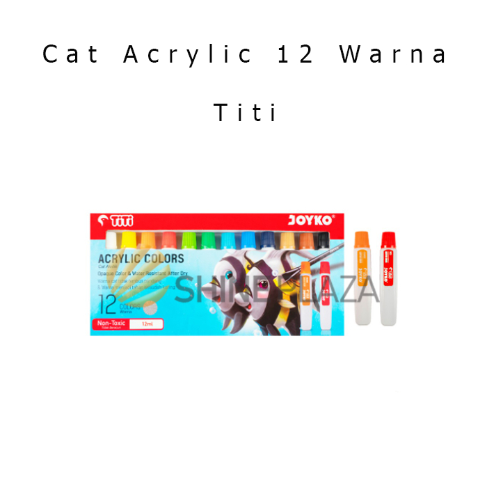Jual Cat Acrylic TiTi 12 Warna - Cat Akrilik Joyko ACC-12ML-12 Colors ...