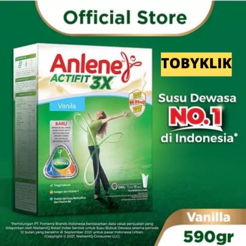 Jual Anlene Actifit 3X / Susu Bubuk Dewasa 230gr dan 580gr | Shopee ...