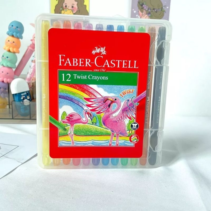 Jual Krayon Twist Faber-Castell Isi 12 Pcs Alat Mewarnai Menggambar ...