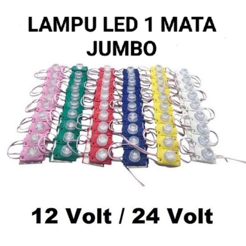 Jual LAMPU LED 1 MATA SUPER JUMBO 12V 24V ANTI AIR LAMPU VARIASI MOTOR ...