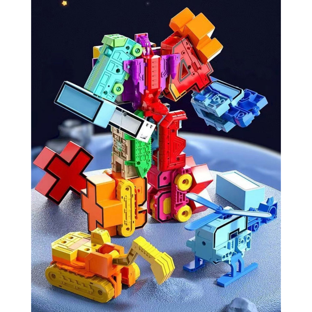 Jual [JS18](850-6)Mainan Anak Robot Angka / Transformer Angka Berubah ...