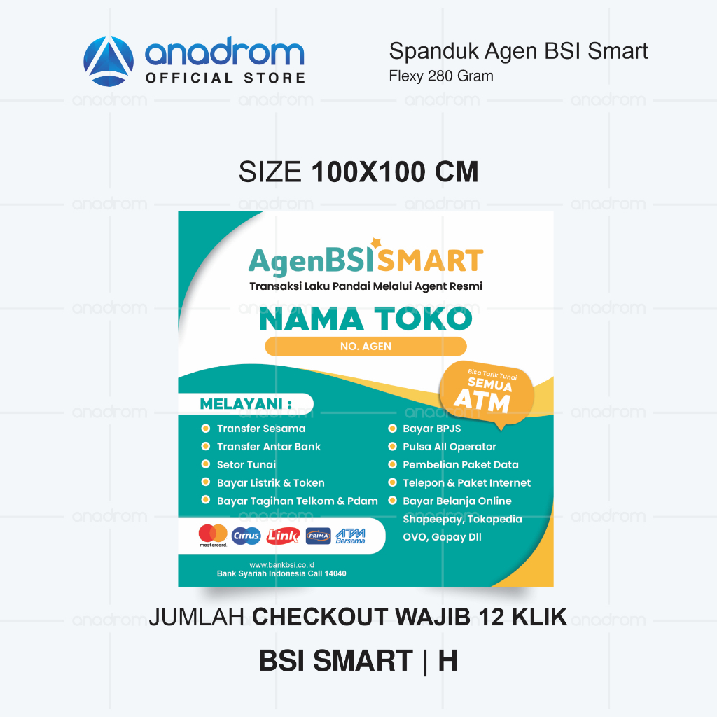 Jual Spanduk Atribut Wajib Agen BSI Smart | Banner Agen BSI Smart ...