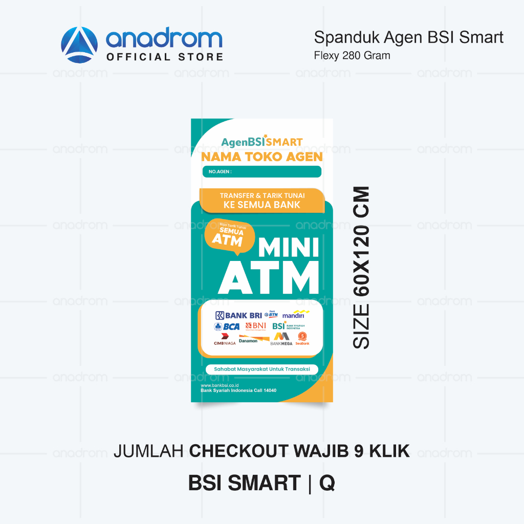 Jual Spanduk Atribut Wajib Agen BSI Smart | Banner Agen BSI Smart ...