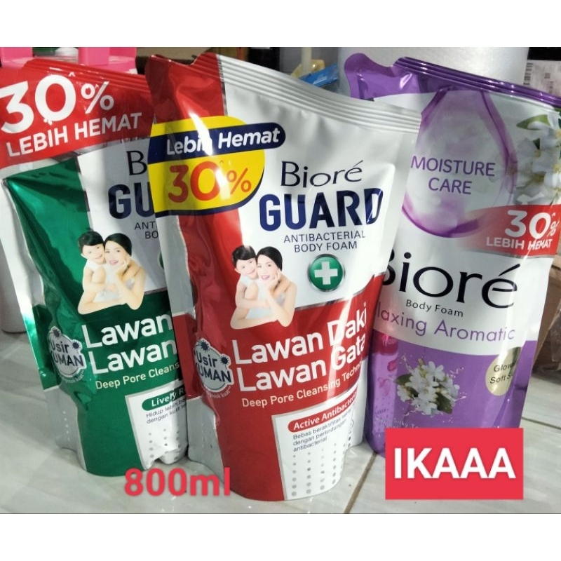 Jual Biore Body Wash Refil 800 ML / Sabun Mandi Cair Biore 800 ML.. Berpotensi dikirim kemasan ...