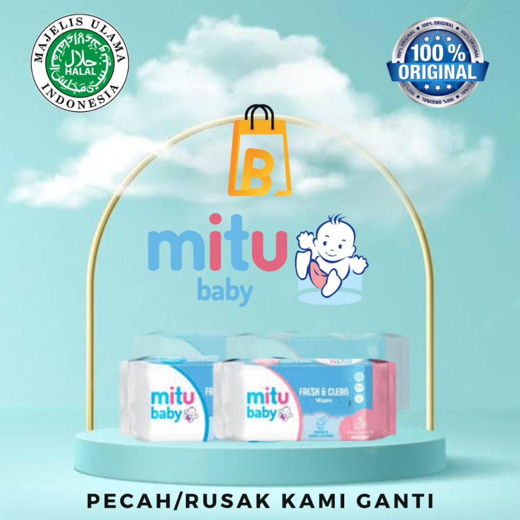 Jual Mitu Baby Tissue Basah Baby Wipes Ganti Popok Tisu Bayi | Shopee ...