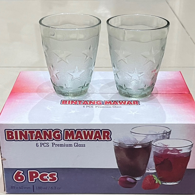 Jual satu set gelas kopi isi 6 mawar bintang dus kado | Shopee Indonesia
