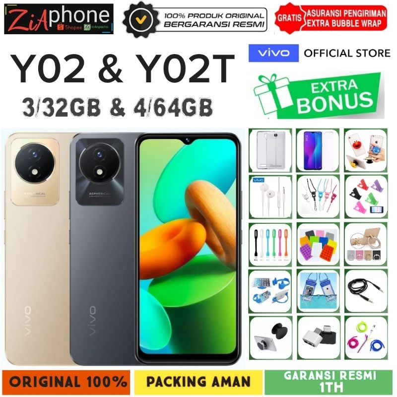 Jual VIVO Y02 3/32GB & Y02T 4/64GB GARANSI RESMI VIVO INDONESIA | Shopee Indonesia