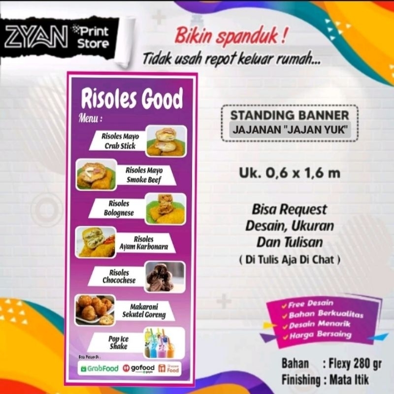 Jual SPANDUK BANNER JAJANAN / JAJAN YUK | Shopee Indonesia