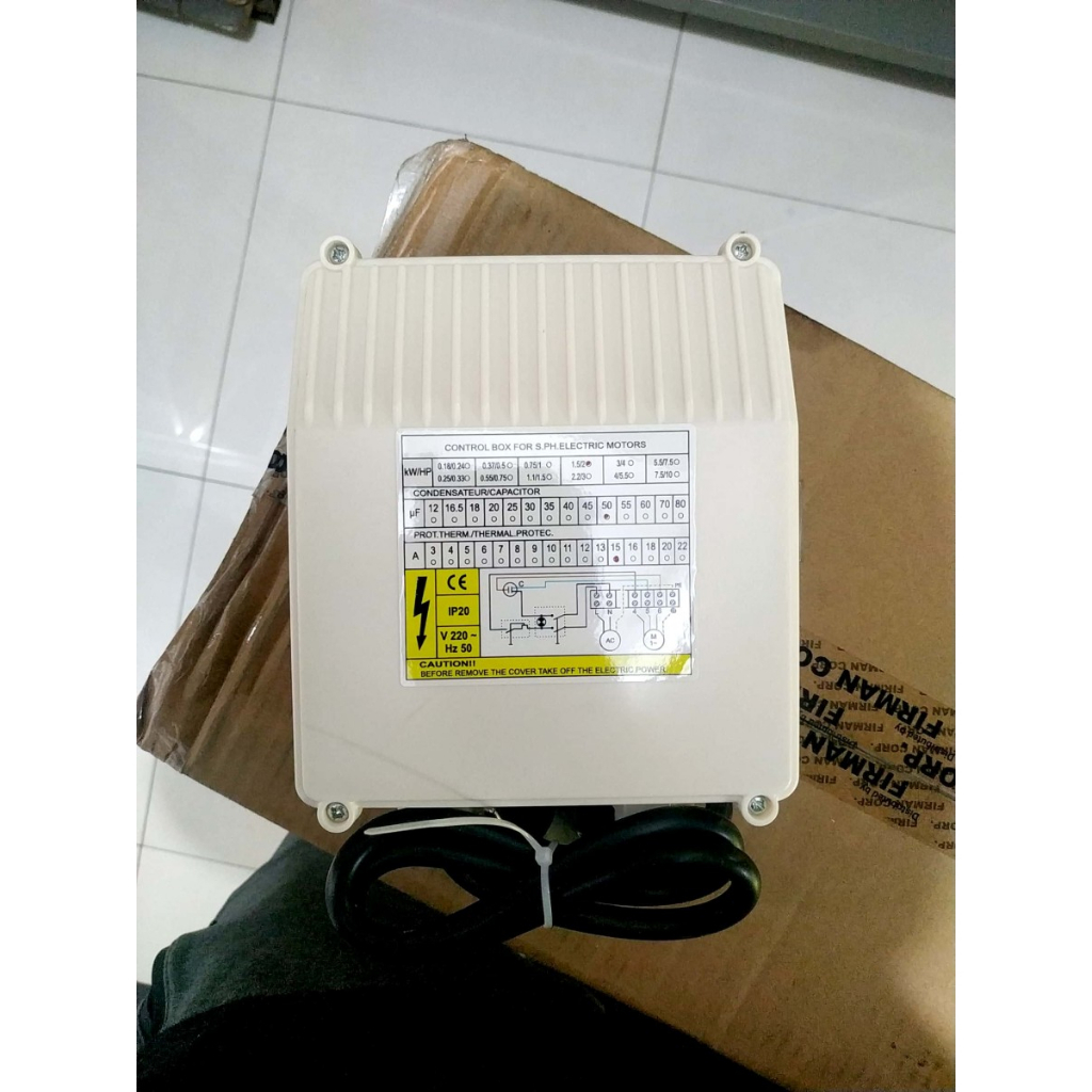 Jual Control box pompa submersible Firman 2HP / 1,5KW / 50UF kontrol ...