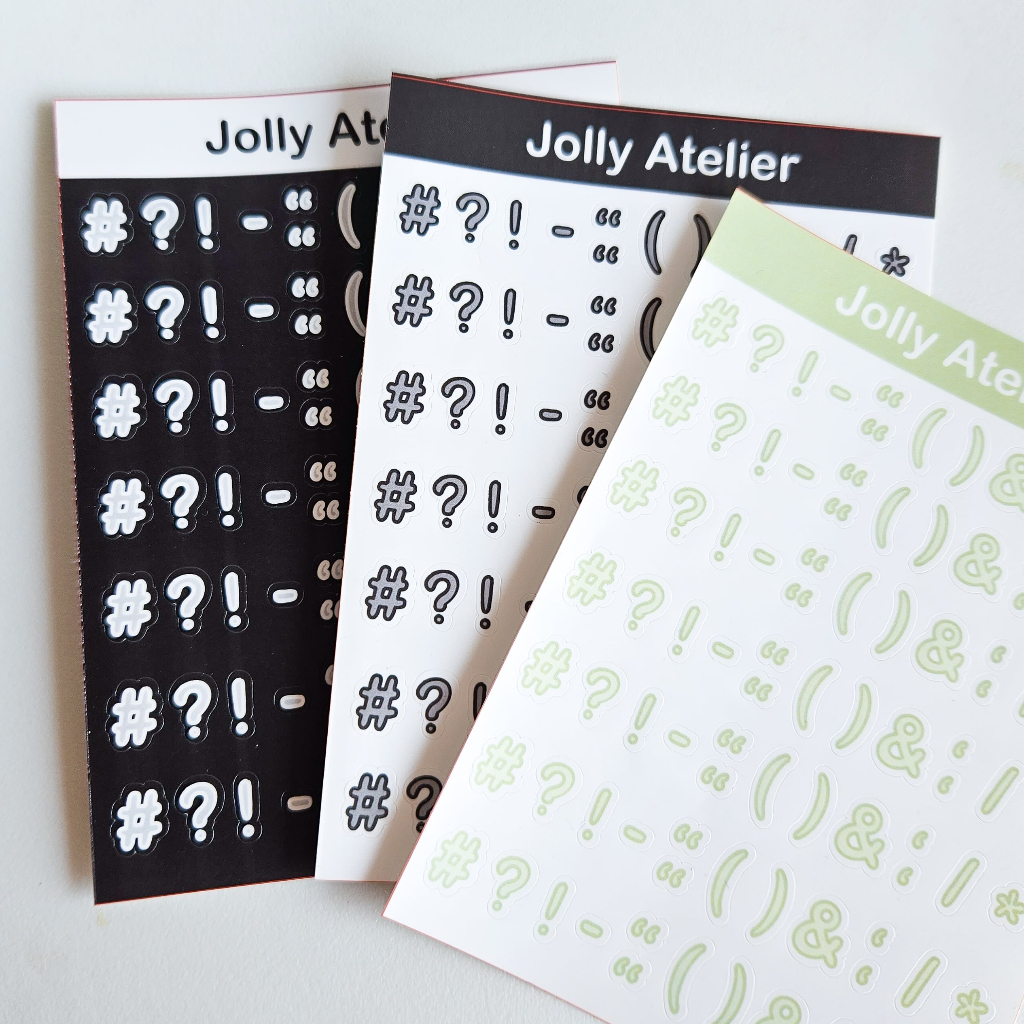 Jual Cute pastel Punctuation stickersheet / stiker tanda baca | journal ...