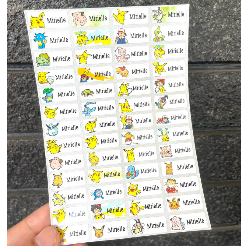 Jual Pikachu Pokemon - WATERPROOF STIKER LABEL NAMA | Shopee Indonesia
