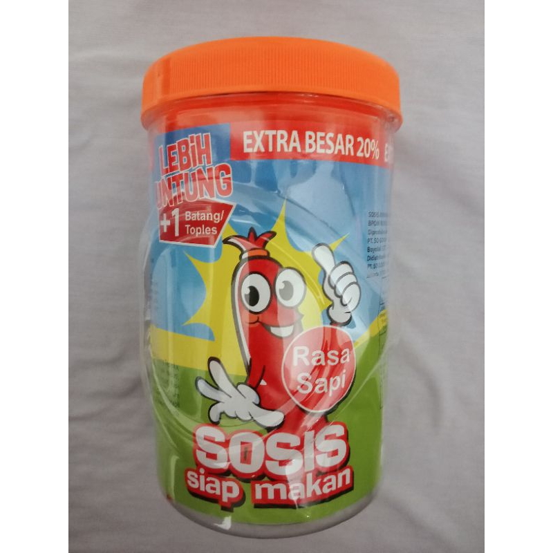 Jual Sosis So Nice Siap makan rasa sapi toples isi 25 pcs | Shopee ...