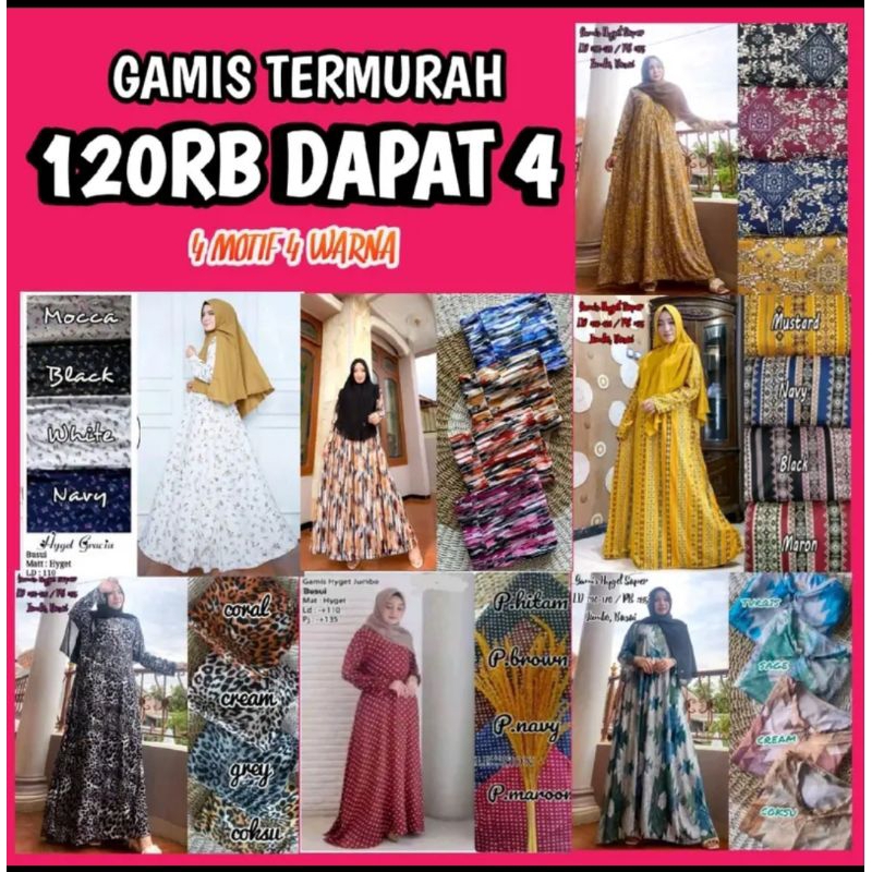 Jual PAKET HEMAT GAMIS 120RB DAPAT 4 PCS | Shopee Indonesia