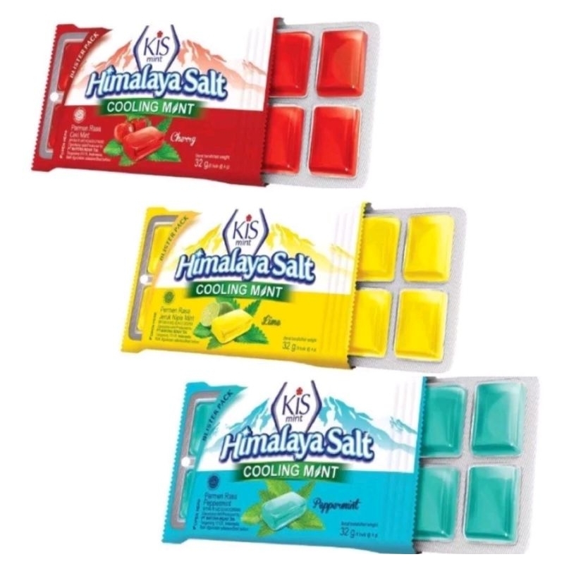 Jual Permen Kis Kiss Himalaya Salt Candy Cool Mint Peppermint 32G ...