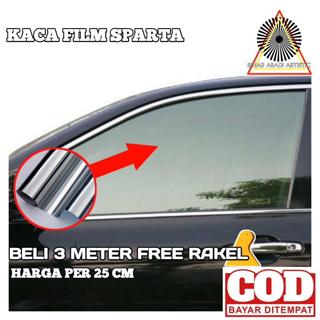 Jual kaca film mobil sparta silver Kaca Film Mobil Riben Hitam Smoke | Shopee Indonesia