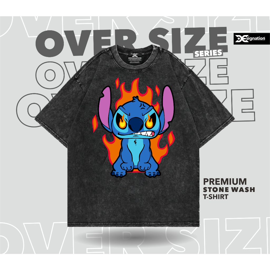 Jual Designation - Kaos STITCH Stone Wash Oversize 24s / Tshirt ...