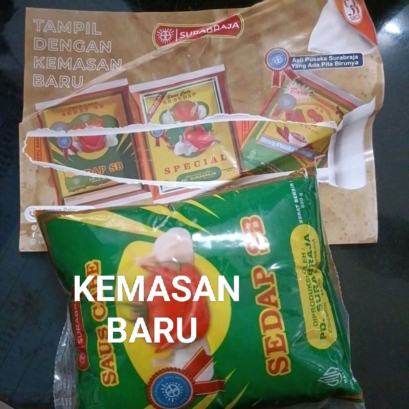 Jual ASLI saos sambal pedas sedap SB (600 gram) | Shopee Indonesia