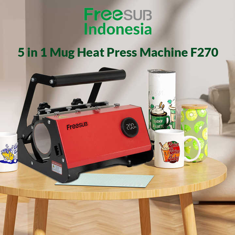 Jual FREESUB - 5 in 1 Tumbler Mug Heat Press F270/F320 ( Mesin Press ...