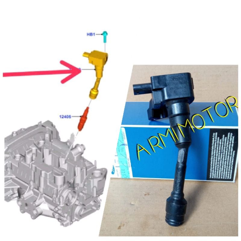 Jual Coil Ford Fiesta Ecoboost 1.000 cc Original Part Ford IGNITION ...