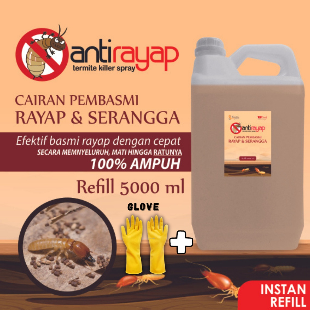 Jual Obat Anti Rayap Pembasmi Rayap 5 Liter Jerigen - Free Bubble Warp ...