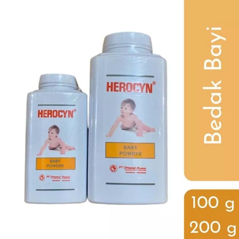 Jual HEROCYN BABY POWDER MEDICATED SKIN POWDER - Bedak Bayi 100 Gr ...