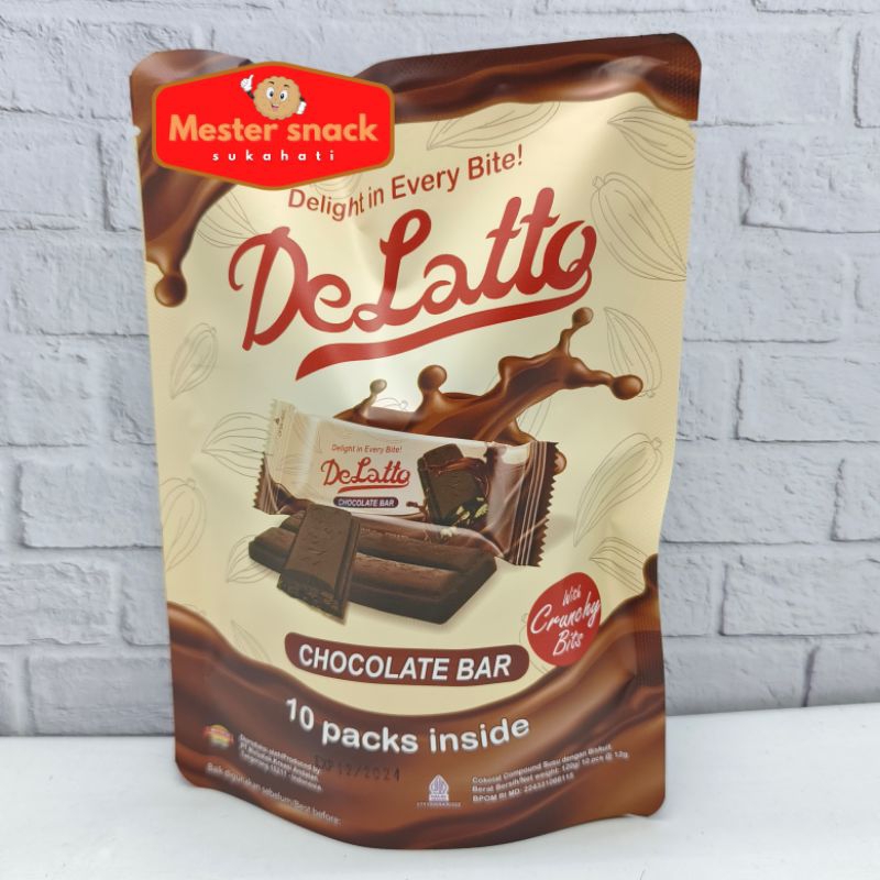 Jual Delatto Chocolate Bar | Coklat Crunchy | Coklat Bar | Shopee Indonesia
