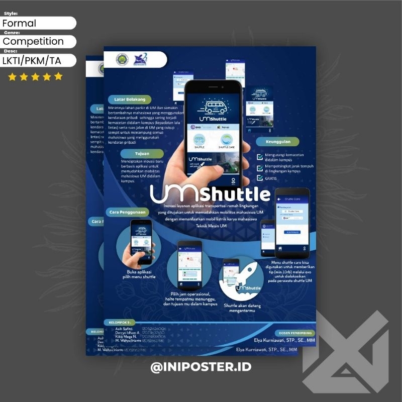 Jual DESAIN POSTER LOMBA PKM LKTI TUGAS AKHIR SEHARI JADI BISA REVISI ...