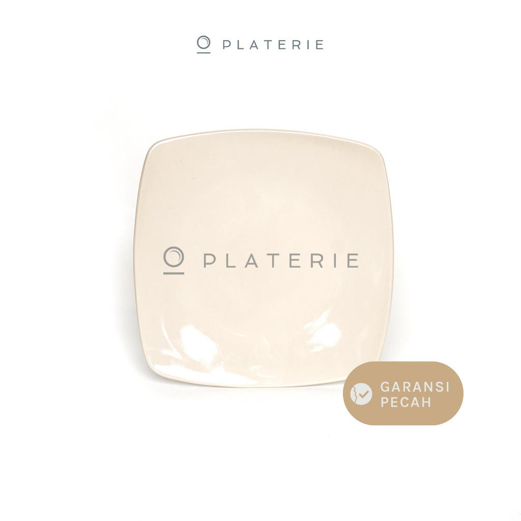 Jual PLATERIE Piring Keramik Square Salad Plate 8 Inch / 20.5cm Elegant ...