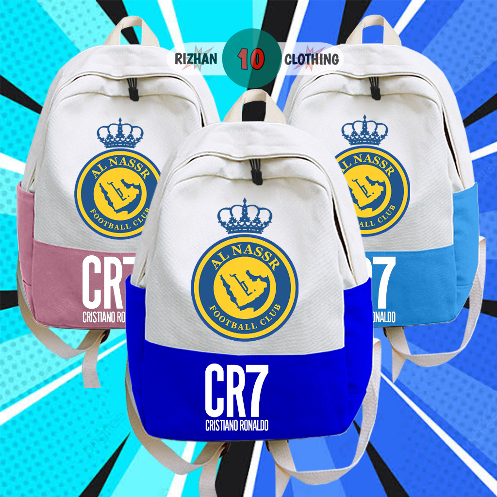 Jual (BISA COD) Tas Ransel Kantong Backpack Anak Sekolah Al Nassr CR7 ...