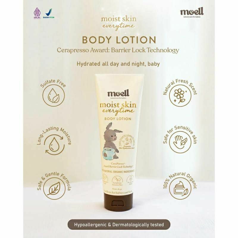 Jual Moell Body Lotion Moist Skin 185G | Shopee Indonesia