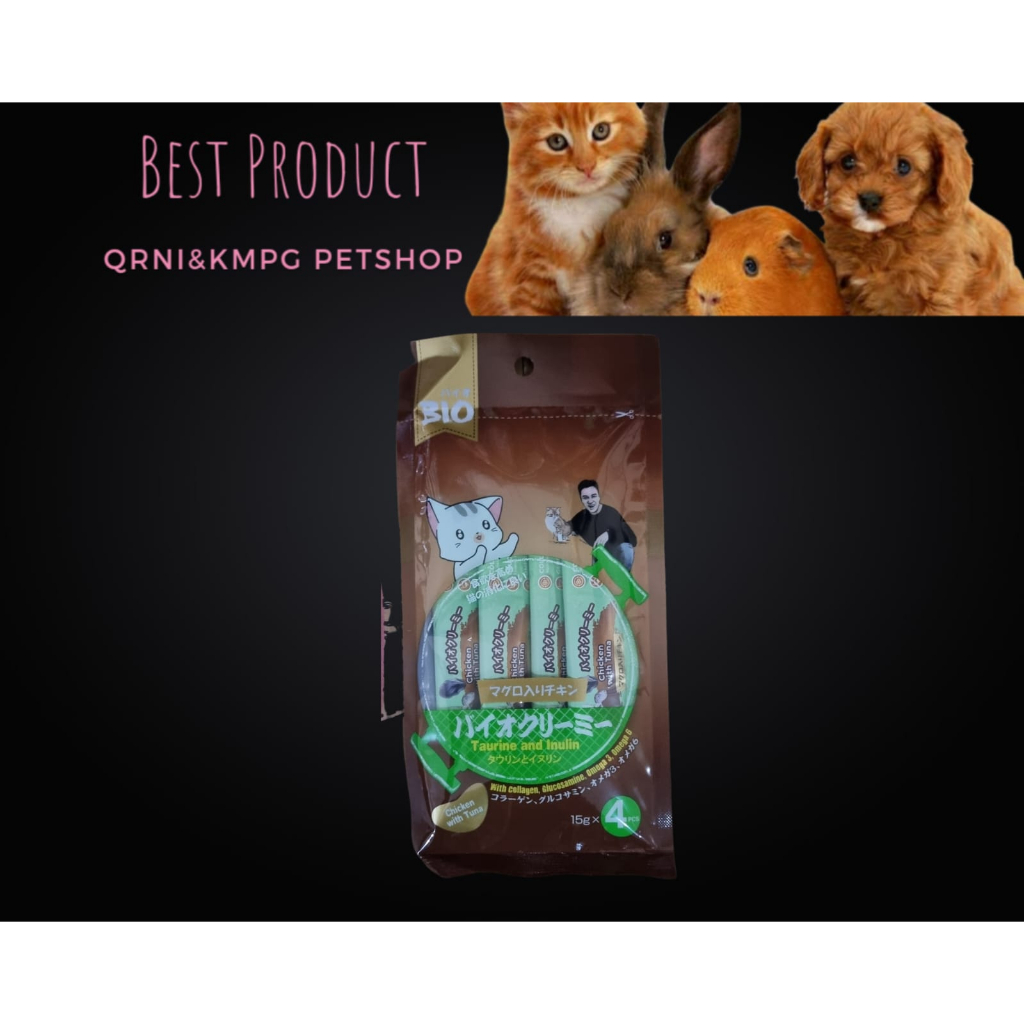 Jual BIO CREAMY SNACK TREAT FOR CAT / SNACK KUCING 15GR (ISI 4 PCS ...