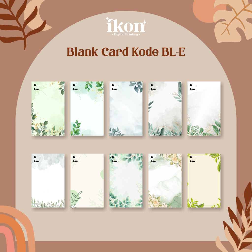 Jual BLANK CARD KODE BL-E (KARTU UCAPAN/ KARTU UCAPAN BISA DITULIS ...