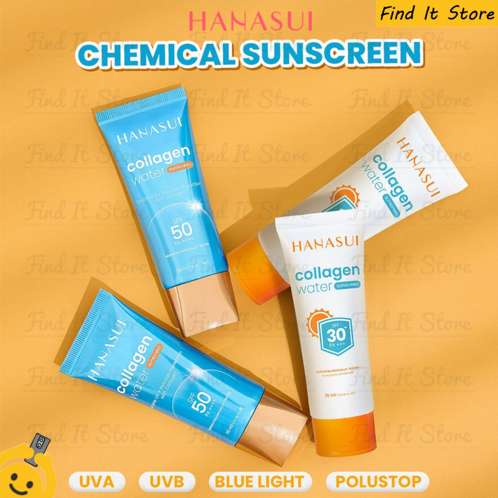 Jual Hanasui Collagen Water Sunscreen SPF30 SPF50 | Sun Protection ...