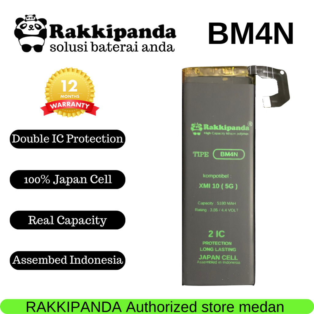 Jual BATERAI RAKKIPANDA BM4N FOR XIAOMI MI 10 ( 5G ) | Shopee Indonesia