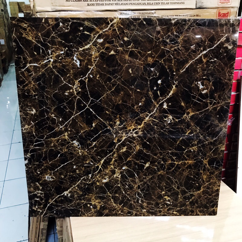 Jual granit 60x60 hitam motif marmer (glossy/ granit hitam marmer ...