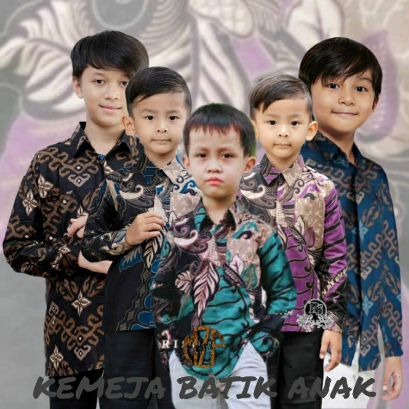 Jual BAJU BATIK ANAK KEMEJA BATIK SEKOLAH MODERN LENGAN PANJANG TERBARU ...