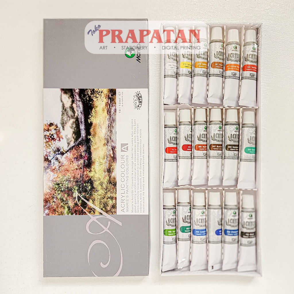 Jual Cat Akrilik Set Maries 12ml | Maries Acrylic Set | Shopee Indonesia