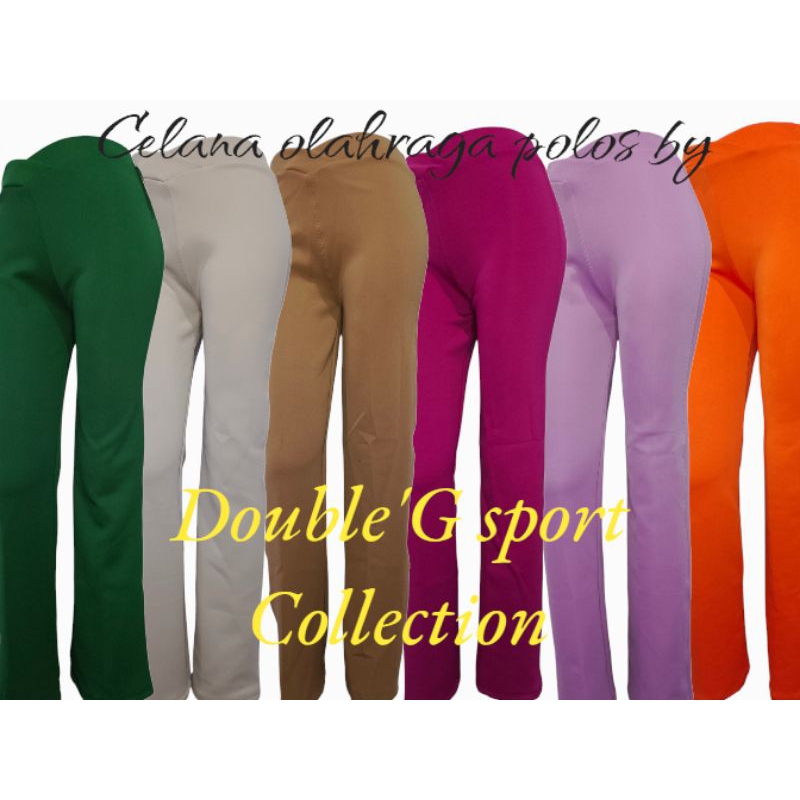 Jual celana senam polos/celana olahraga wanita/ijo botol/orange/pink ...