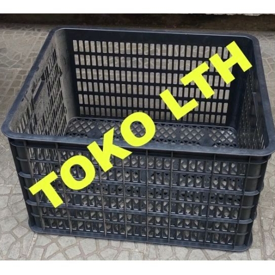Jual CONTAINER KERANJANG INDUSTRI BOX WADAH SERBAGUNA KRAT LUBANG HITAM ...